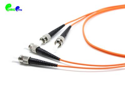 China ST de OM2 50/125μm - fibra do ST - laranja ótica do PVC 10M do duplex 2.0mm do cabo do remendo à venda