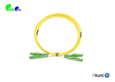중국 E2000 APC - E2000 APC 광학적인 접속 코드 OS2 G657A2 9/125μm 2.0mm 이중 LSZH 황색 케이블 판매용