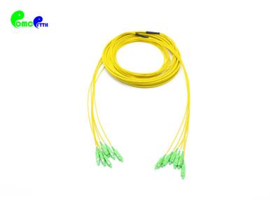 중국 전 6cores - 종결한 SC APC 광섬유 헝겊 조각은 SM OS2 BIF G657A2 탈주 2.0mm 꼬리에 케이블을 답니다 판매용
