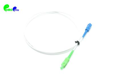 중국 SC APC - SC UPC 광섬유 헝겊 조각은 FTTH 하락 케이블을 달기를 위한 심플렉스 3.0mm 1m OS2 G657B3 백색 LSZH 재킷에 케이블을 답니다 판매용