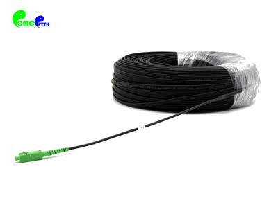 Cina Rivestimento autosufficiente semplice a fibra ottica del nero LSZH del cavo G657A1 dello Sc APC 9/125μm della treccia di goccia aerea all'aperto di FTTH in vendita