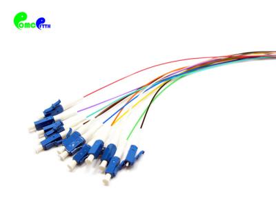 Cina 12 la treccia a fibra ottica il MP stabilito 900μm di LC IL UPC 9/125μm di colore delle fibre 12 con LSZH allenta l'amplificatore in vendita