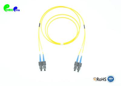 중국 IEC 급료 B 광섬유 헝겊 조각은 SC UPC 단일 모드 2.0mm 이중 LSZH에 SC UPC에 케이블을 답니다 판매용