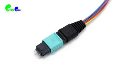 China Homem do cabo 50 do tronco de OM3 12F MPO/125μm MPO perda de inserção do Fanout 0.9mm LSZH 0.3M Senko do LC UPC à baixa à venda