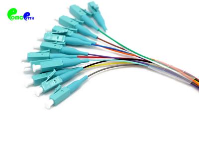 China Homem do cabo 50 do tronco de OM3 12F MPO/125μm MPO perda de inserção do Fanout 0.9mm LSZH 0.3M Senko do LC UPC à baixa à venda