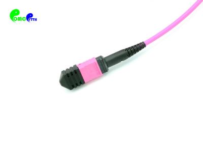China Fêmea do cabo OM4 24F MPO do tronco de MPO ao tipo 0.35dB de pequenas perdas high-density da fêmea 50 de MPO/125μm uma polaridade de Keyup - de KeyDown à venda