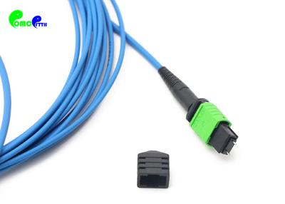 China Homem do cabo MPO do tronco do Fanout 2.0mm MPO da manutenção programada 12F - cabo do chicote de fios do LC UPC com o de pequenas perdas super do cabo azul de LSZH à venda