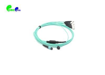 Cina Femmina terminata pre- delle fibre MPO del cavo OM3 8 del tronco di MPO al rivestimento di uscita 2.0mmWith Aque LSZH delle fibre di FC UPC OM3 8 in vendita