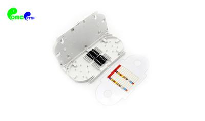 China 24 Cores Stackable fiber optic splicing tray Upturned Fiber Optic Distribution Box With White / Grey Color for sale