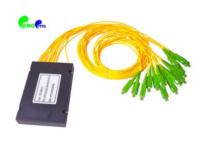 中国 ABSモジュール1x16の繊維光学PLCのディバイダーのスプライス/Pigtailed 2.0mm SC APCのコネクターのタイプ 販売のため