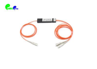 Cina accoppiatore a fibra ottica misto 1x2 con stabilità ambientale eccellente con il cavo arancio di colore del connettore dello Sc in vendita