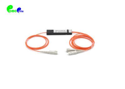 Cina accoppiatore a fibra ottica misto 1x2 con stabilità ambientale eccellente con il cavo arancio di colore del connettore dello Sc in vendita