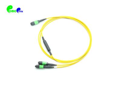 Cina Una perdita standard Senko 24F MPO dei 2 tester (F) a 2 X 12F MPO (F) cavi gialli di conversione del cavo MP 9/125um LSZH del tronco in vendita