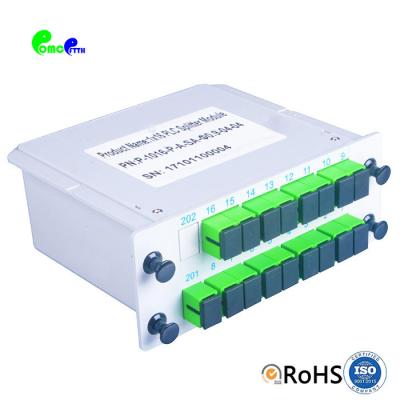 Cina La cassetta a fibra ottica dell'ABS dello Sc L'APC UPC del separatore 1x16 di FTTH LGX inserisce il tipo separatore dello SpA in vendita