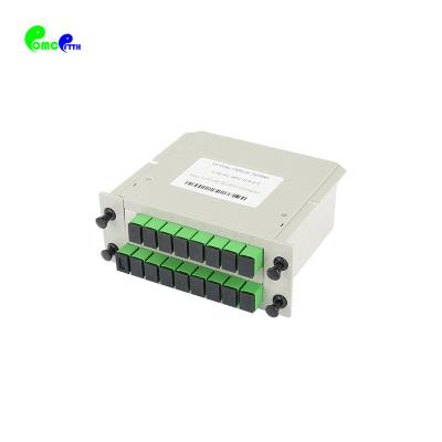 China 1x16 1x32 Blockless Fiber Optic Splitter ABS Cassette Modular With Connector for sale