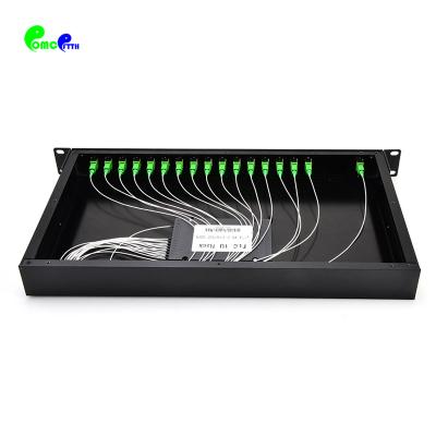 China 1x16 1x32 Blockless Fiber Optic Splitter ABS Cassette Modular With Connector for sale