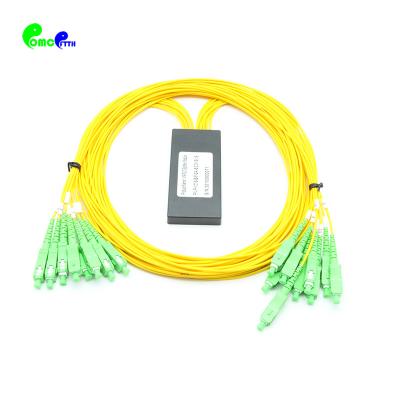 China 1x16 1x32 Blockless Fiber Optic Splitter ABS Cassette Modular With Connector for sale
