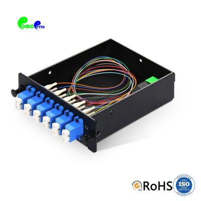 中国 SM OM3 OM4 OM5ケーブルが付いている12F MPOのパッチ盤LGXカセット 販売のため