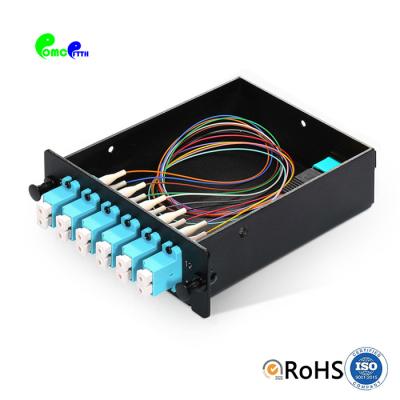 中国 SM OM3 OM4 OM5ケーブルが付いている12F MPOのパッチ盤LGXカセット 販売のため