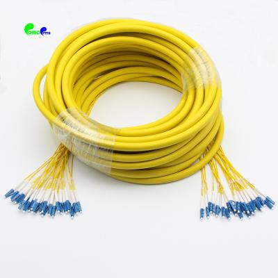 China 24 Kern-Monomode- Fanout-Faser-Optikverbindungskabel LC UPC beendete vor Kabel zu verkaufen