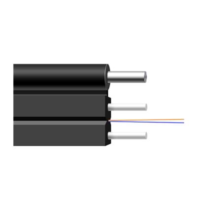 Cina Cavo flessibile a fibra ottica del filo di acciaio del Auto-supporto di GJYXFCH-2 2FOutdoor FTTH con il membro di forza di GFRP LSZH in vendita