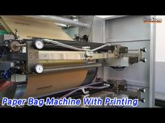 Auto Paper Bag Machine With Printing Flexo 120m/Min 4 Colors