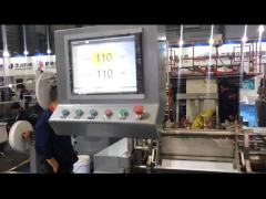 70-130Bags/Min Roll Fed Paper Bag With Handle Machine 33kw Flat Handle
