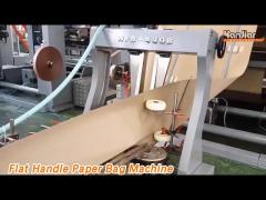 Square Bottom Flat Handle Paper Bag Machine 135 Bags/Min  Roll Fed