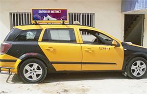 China Double Sided P5mm Car Roof Sign In Cote d'Ivoire Taxi Topper Display for sale