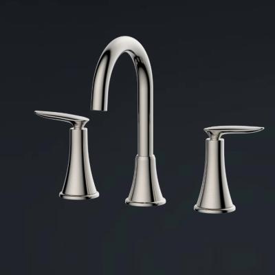 China Convenient And Easy To Clean Bathroom Faucet With Double Handle Control For Precise Water Temperature Adjustment for sale