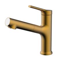 China Single Handle Brass Gold Basin Taps With Temperature Display Can Be Pulled for sale