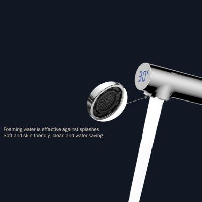 China Taps For Bathroom Sink Single Handle Single Hole Installation With Temperature Display for sale