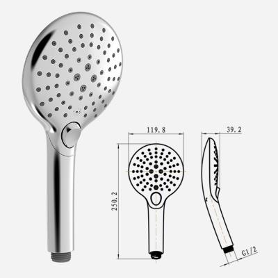 China 3 Functions Handheld Shower Nozzle Button To Change The Water Outlet Method Easy Installation for sale