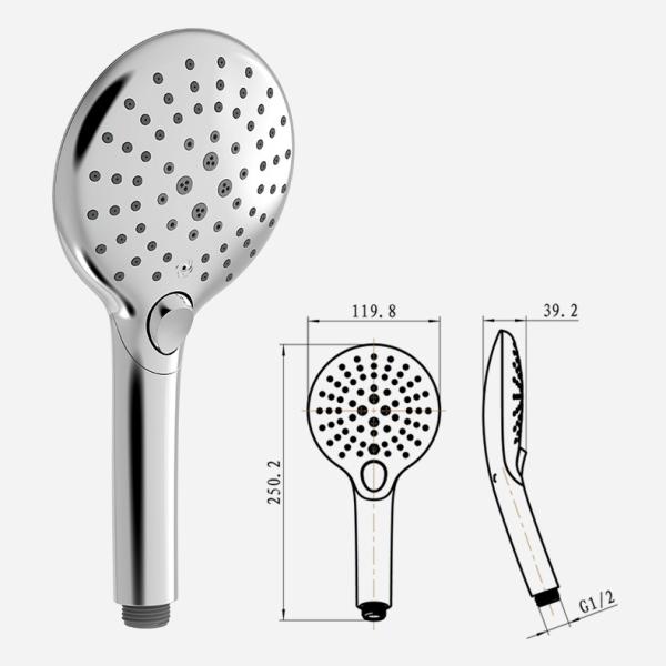 Quality 3 Functions Handheld Shower Nozzle Button To Change The Water Outlet Method Easy for sale