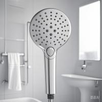 China Rainfall Bathroom Practical Bath Handheld Shower Nozzle Smooth Surface Treatment Button Switching Function for sale