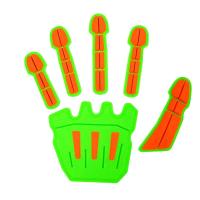 China Custom TPR Glove Patch Heat Press Sew On Embossed Rubber PVC Impact Protection EN388 for sale