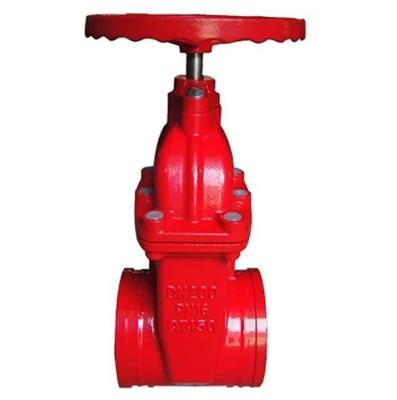 Cina Valvola di porta di ferro flessibile a scanalatura elevata NRS rubinetto di incendio DN50100150200 in vendita