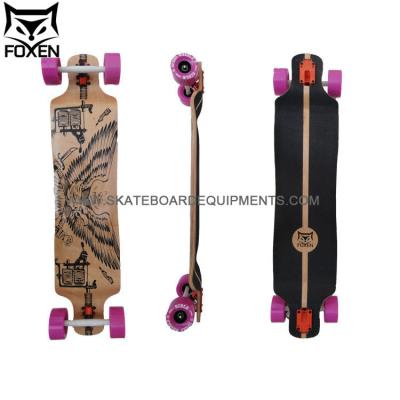 Cina pattino in discesa Longboard completo, di Longboard dell'acero canadese di 9 plys pollice 41.5*9.625 in vendita