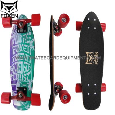 Cina Mini pattino di legno 7Ply della ruota canadese all'ingrosso dell'acero 2, shortboard di fishboard 24*6 abec-9 di sport in vendita