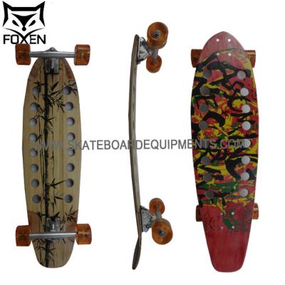 Cina Legno canadese a 34 pollici dell'acero di Longboard (86cm) con i cuscinetti ad alta velocità di 9 strati ABEC-11/grandi ruote 64*45mm in vendita