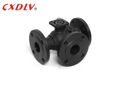 Китай 3-сторонний фланцевый шаровой клапан из литой стали PN16 с ISO5211 TOP продается