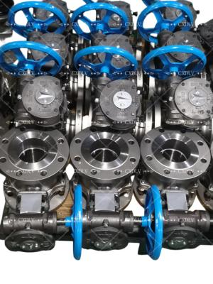 Cina Manuale turbina gasolio-acqua acciaio inossidabile acciaio al carbonio valvola a sfera flangiata DIN JIS ANSI GB in vendita
