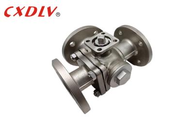 China 3-Wege-Kugelhahn T-Bohrung Edelstahl-Kugelhahn mit hohem Druck und ISO5211-TOP und PN16 Druckstufe zu verkaufen