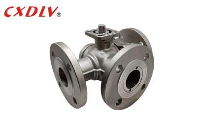 Китай Голый ствол полный порт 3-сторонний фланцевый конец дивертера шаровой клапан T-порт продается