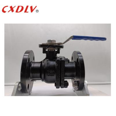 China 2-PC Split Ball Valve Flange Verbindung mit PTFE Sitz ISO5211 Montage TOP Edelstahl Handgriff Hebel zu verkaufen