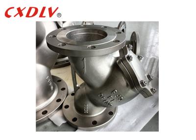China DN150 CF8 Y Strainer Valve PN16 Flanged Ended 300Micron Mesh with Barmagnet for sale