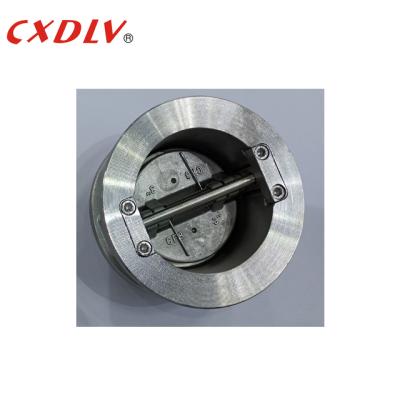 China Stainless Steel 304 Wafer Type Dual Plates Check Valve Swing Type PN16 Flange End for sale