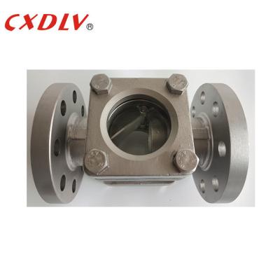 China Flanged Sight Glass With Stainless Steel Flapper Borosilicate Glass PN16 Connection for sale