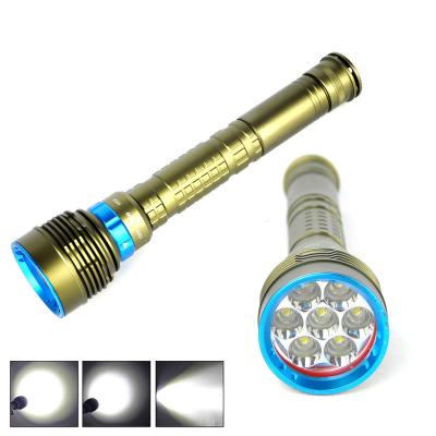 China New Diving 100m 7x CREE XML L2 LED 10000Lm Flashlight for sale