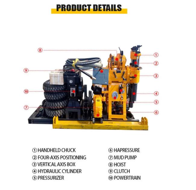 Gk 200 Core Engineering Geological Drill Rig 300 Mm Hole Diameter 2